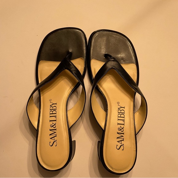 Sam & Libby | Shoes | Sam Libby Black Leather Sandals | Poshmark